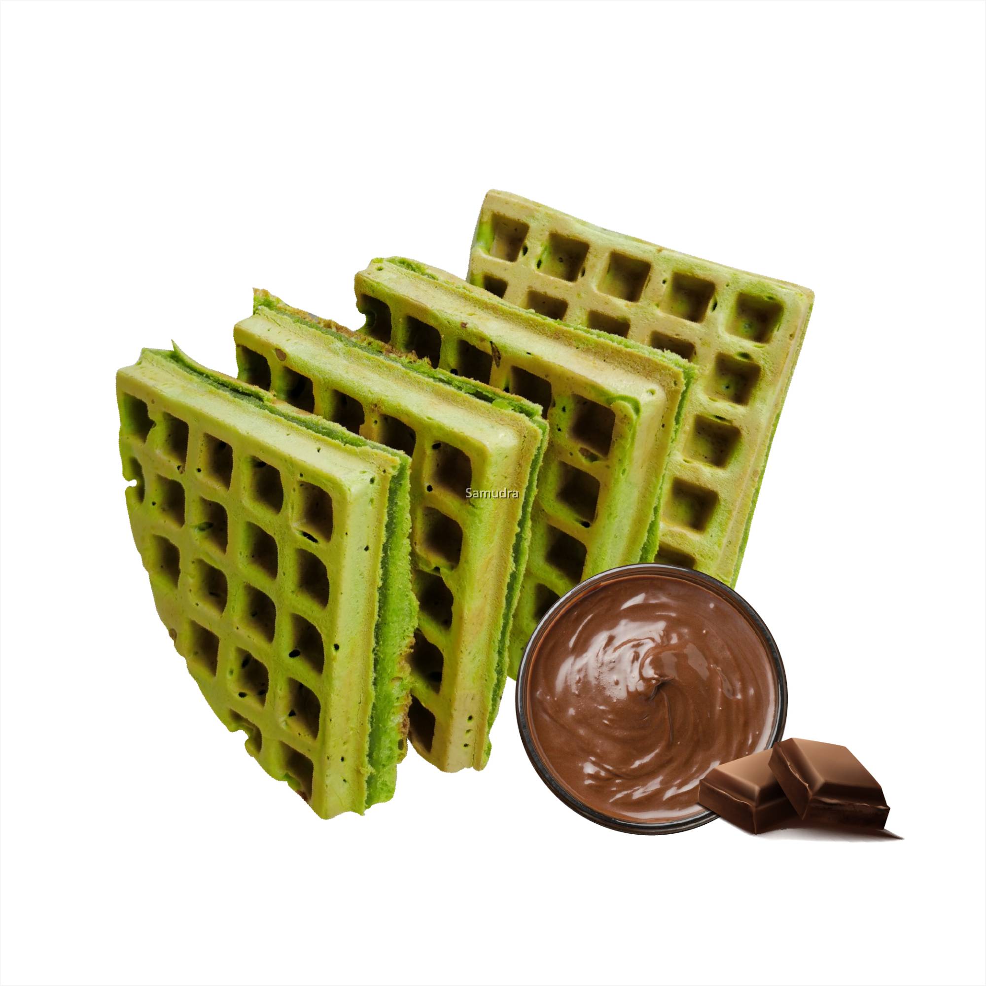 Waffle Pandan Chocolate